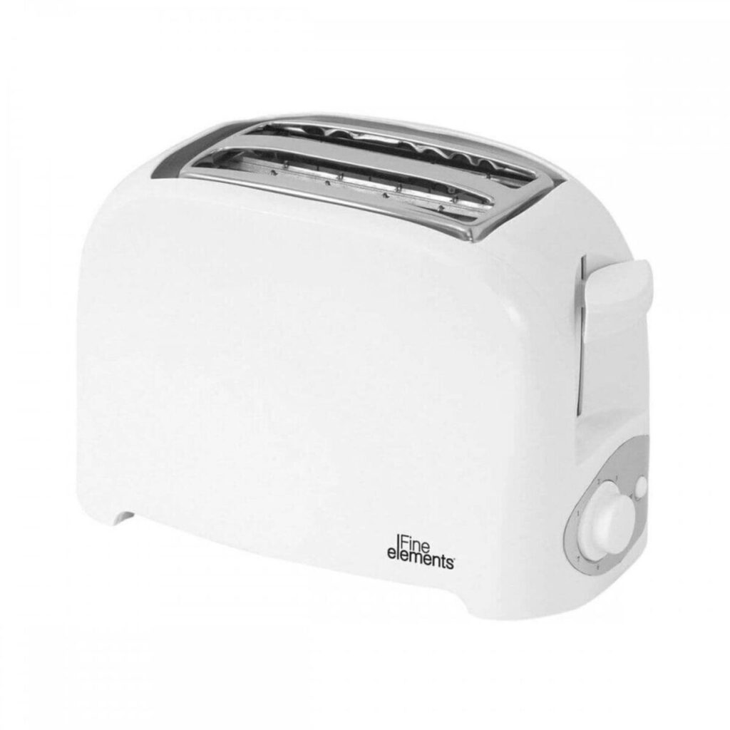 200W White 2 Slice Toaster - Fine Elements SDA1008GE