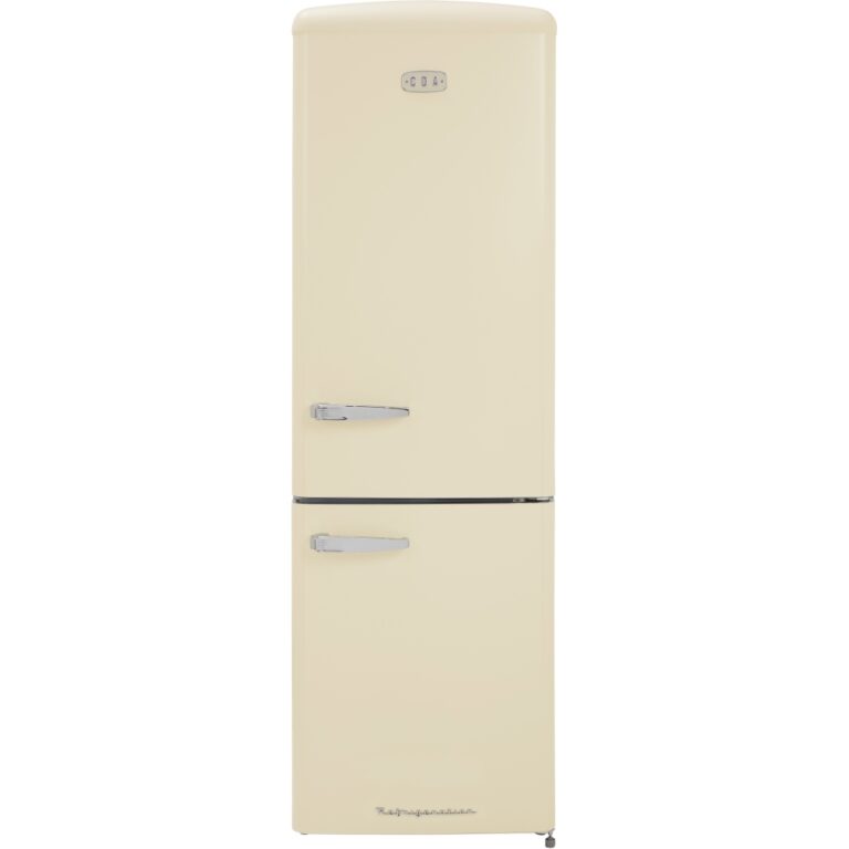 330L Retro Frost Free Fridge Freezer, Cream - CDA Florence Barley ...